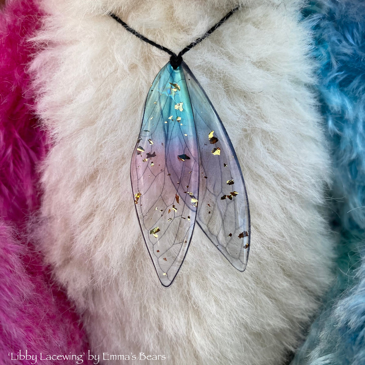 Libby Lacewing - 13" Hand-dyed mohair and alpaca artist bear by Emma's ...