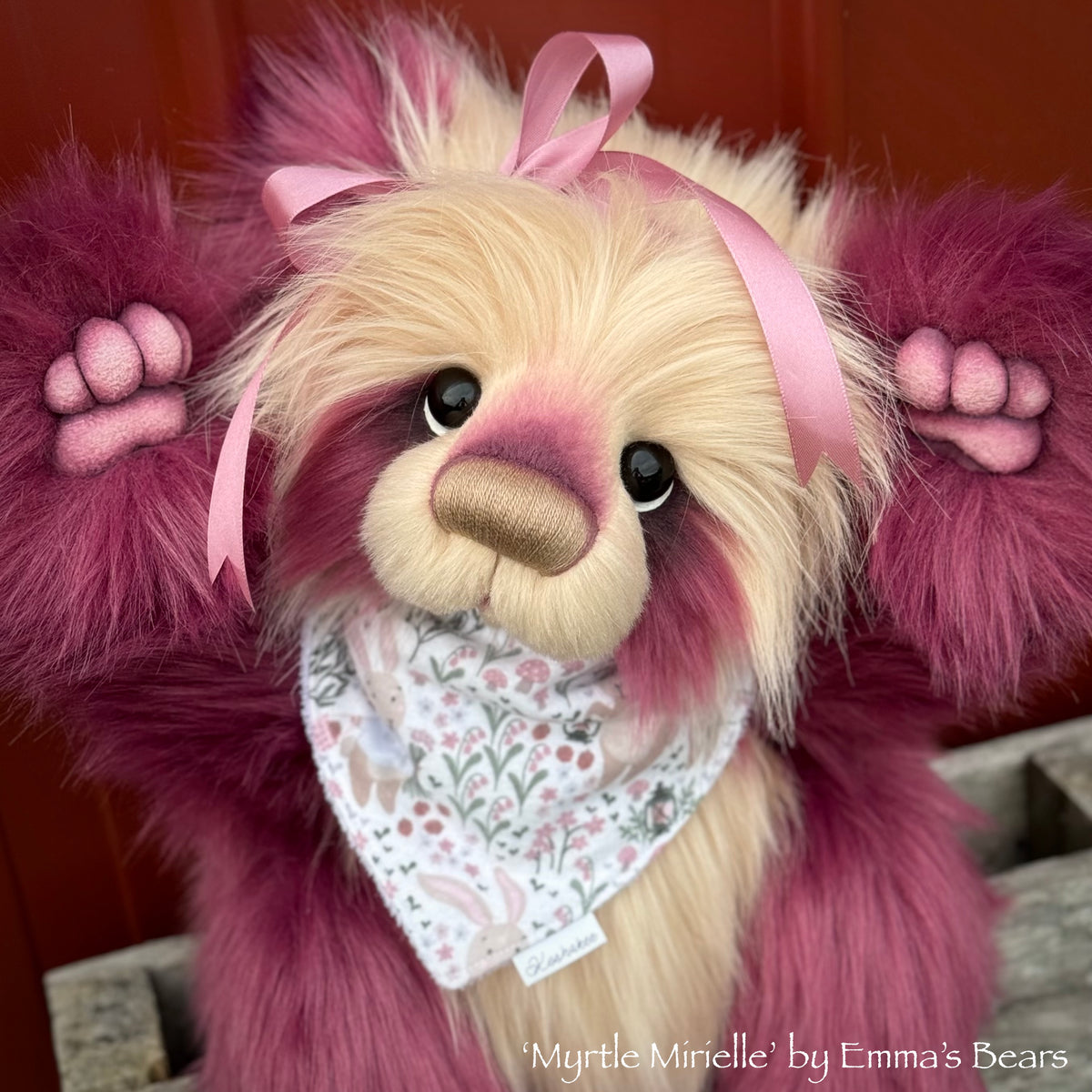 Myrtle Mirielle - 20" Faux Fur Artist Toddler Bear by Emma's Bears - O ...