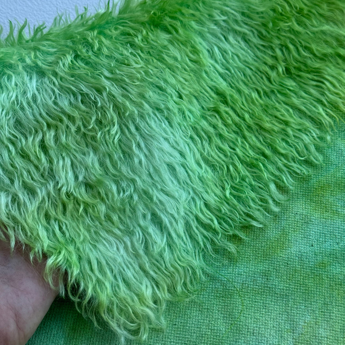 Sparse 22mm Mohair - Hand Dyed Lime Batik - Fat 1/8m - DEC022 ...
