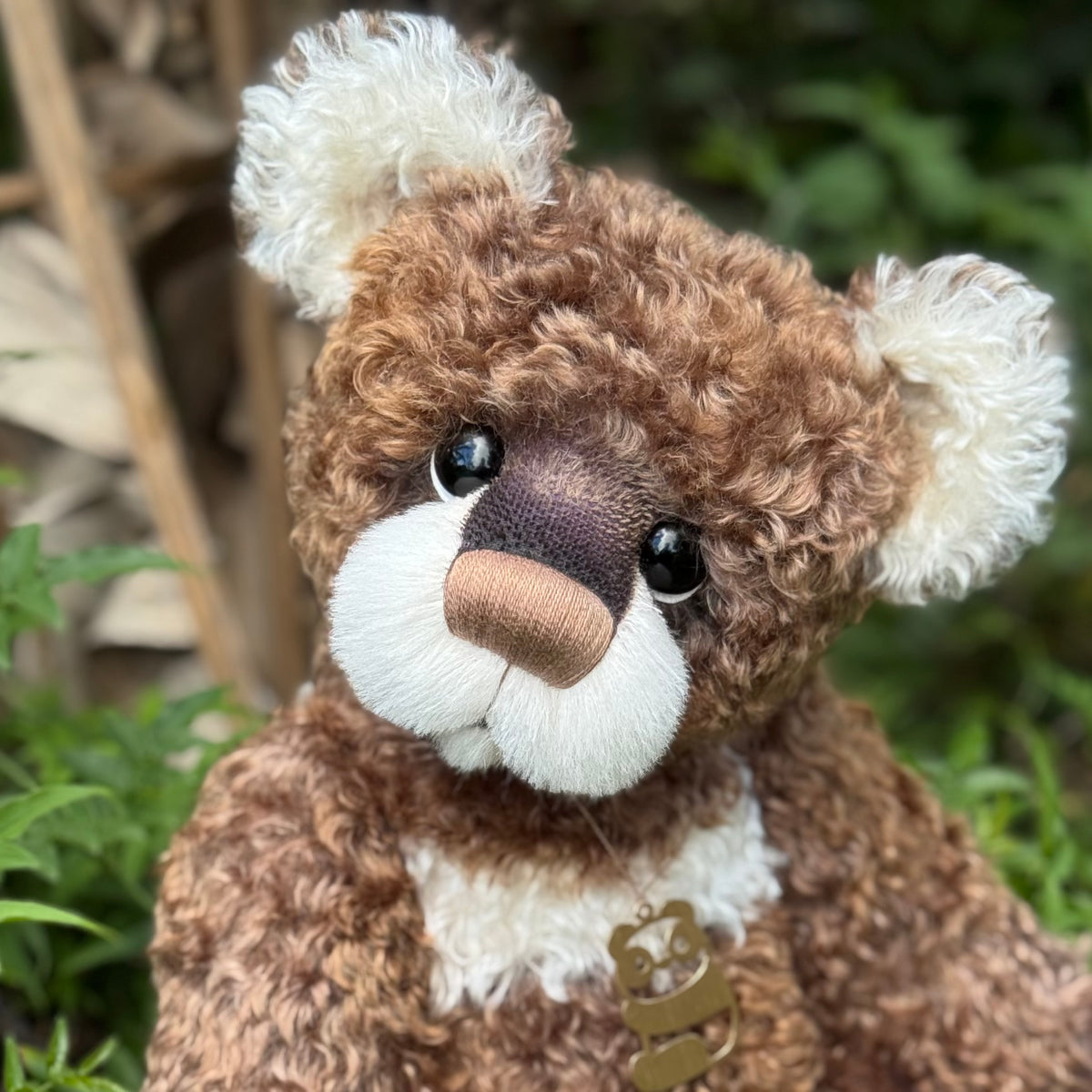 Jarrah - 21" Hand-dyed curly kid mohair Artist Bear by Emma's Bears ...