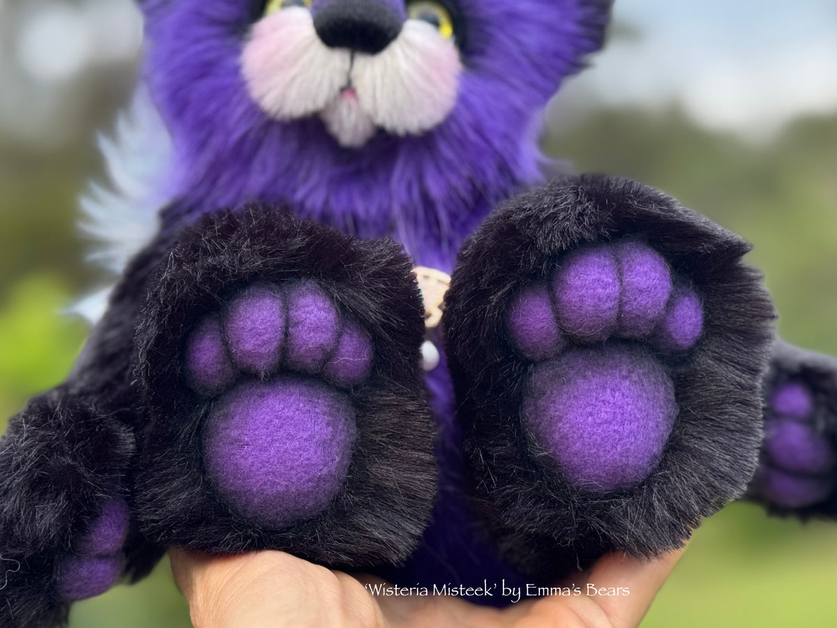 Wisteria Misteek - 10" Faux Fur artist fairy bear by Emma's Bears - OO ...