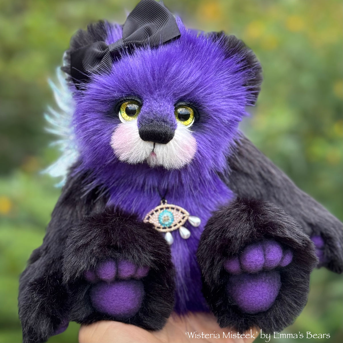 Wisteria Misteek - 10" Faux Fur artist fairy bear by Emma's Bears - OO ...