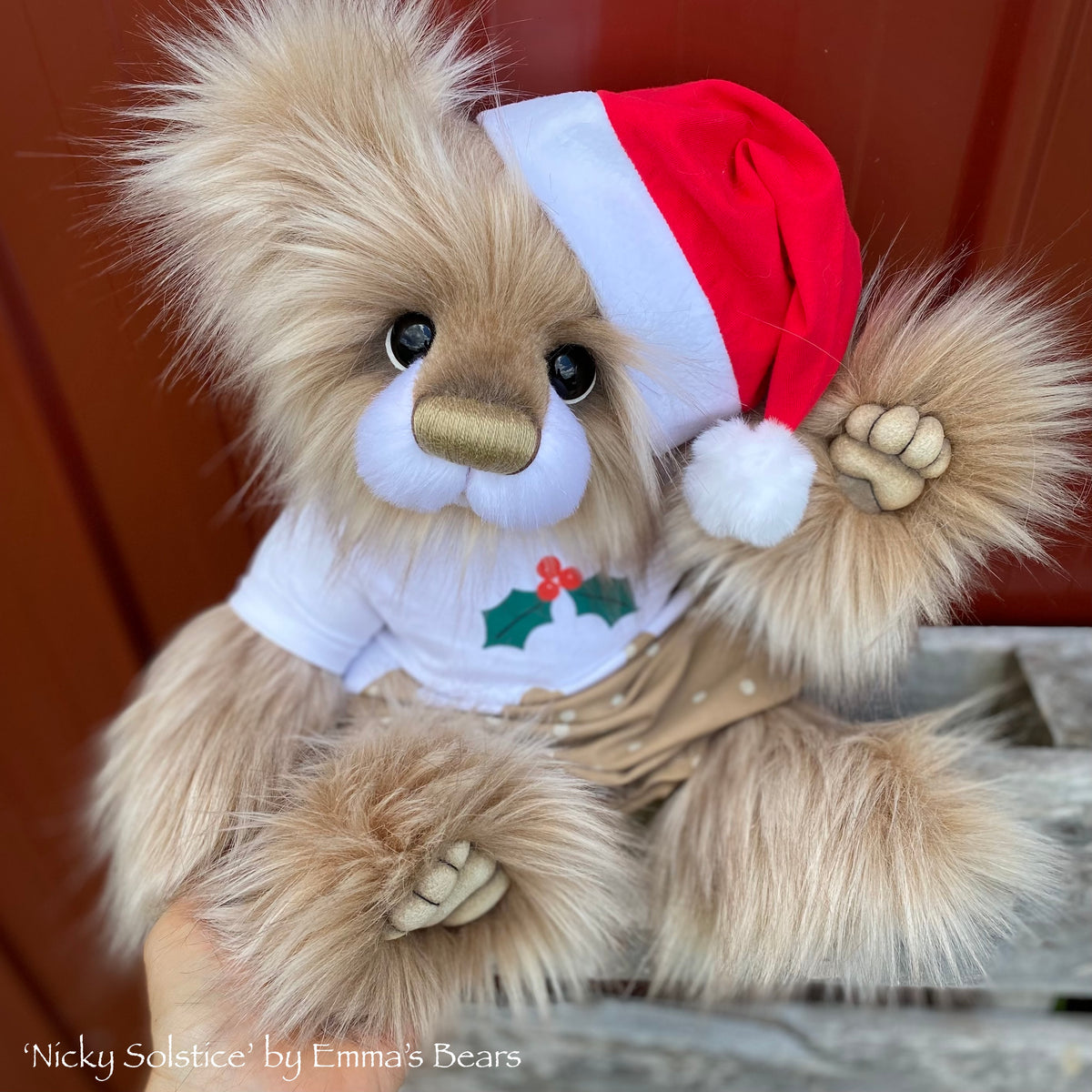 Nicky Solstice - 16" Christmas 2023 Artist Bear by Emma's Bears - OOAK ...