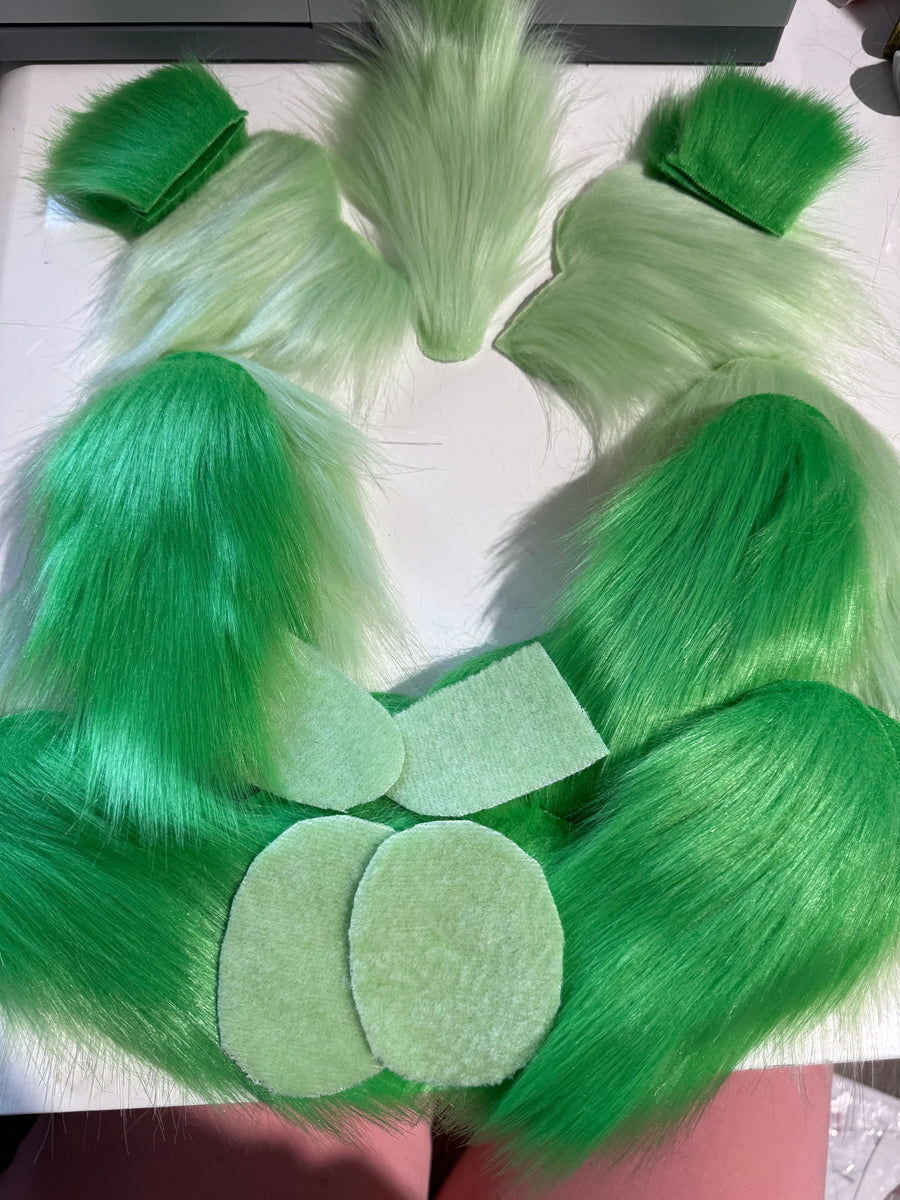 KITS - 13" Shamrock faux fur teddy using Emma's Bears FREE pattern ...