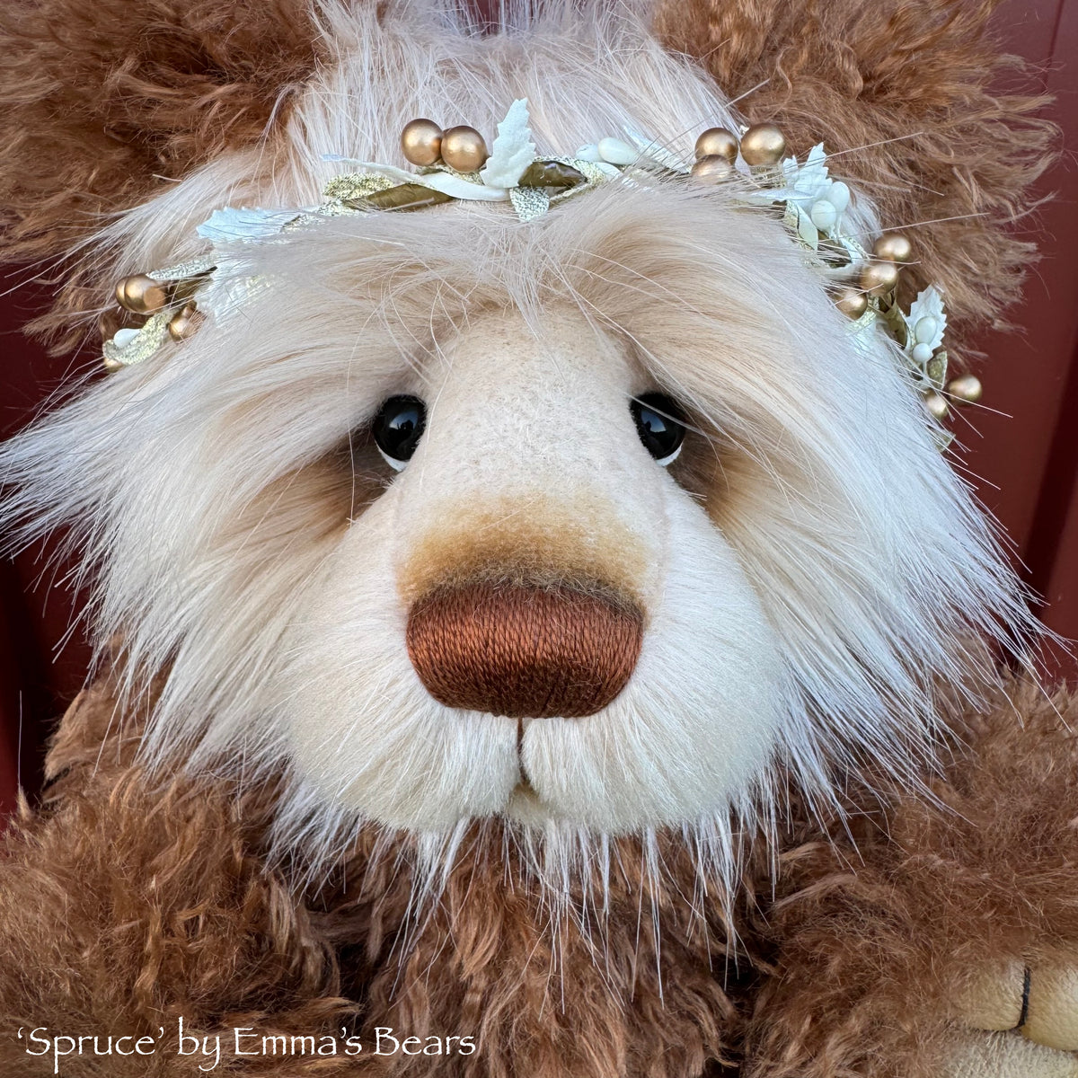 Spruce - 16" Faux Fur Christmas Artist Bear by Emmas Bears - OOAK ...