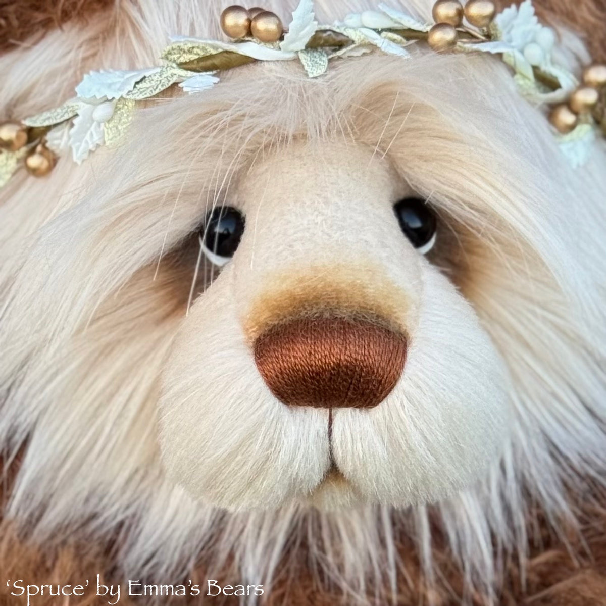 Spruce - 16" Faux Fur Christmas Artist Bear by Emmas Bears - OOAK ...