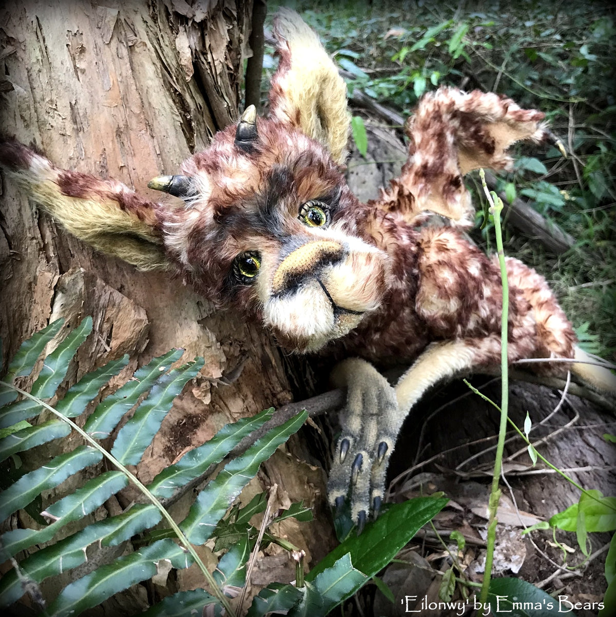 Eilonwy Dragon - 40" mohair dragon soft sculpture - OOAK by Emma's Bea ...