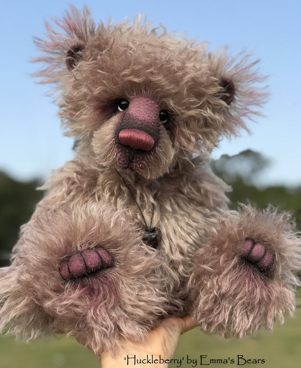 Huckleberry - 17" hand-dyed mohair Artist Bear by Emma's Bears - OOAK ...