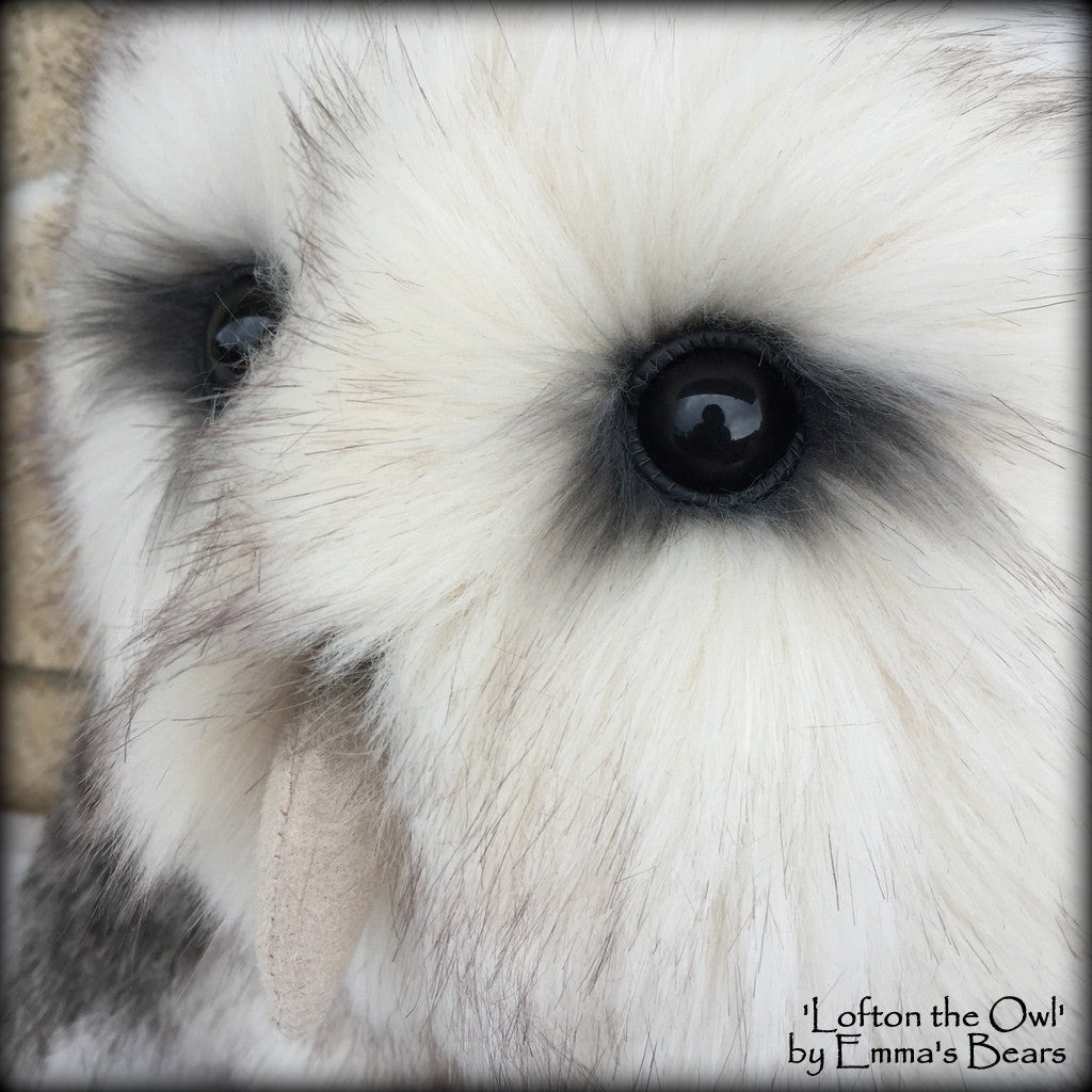 Lofton the Owl - 14" lifesize faux fur artist barn owl - OOAK by Emma ...