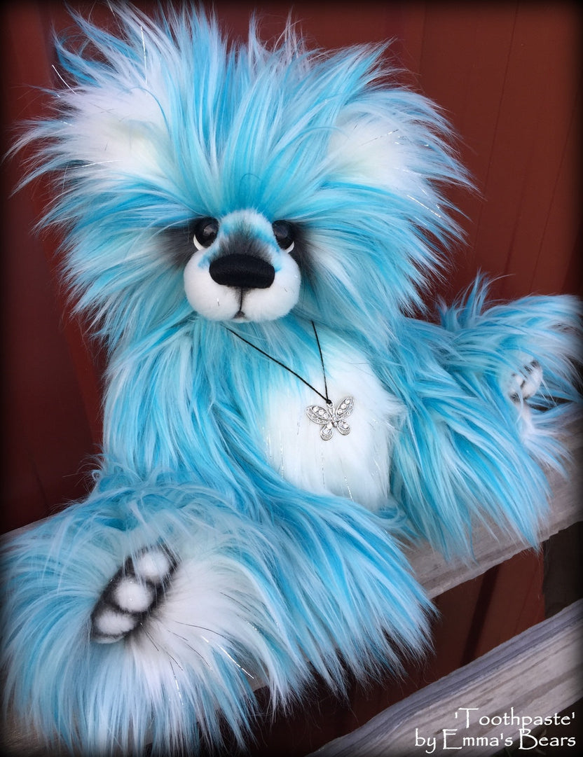 Toothpaste - 15IN faux fur artist bear by Emmas Bears - OOAK ...
