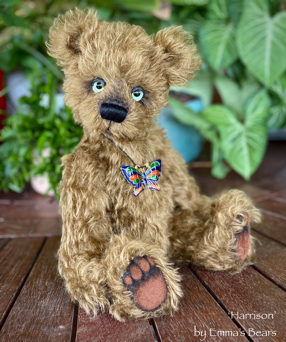 Collaboration Bear: Harrison - 13" handmade mohair artist bear- OOAK ...